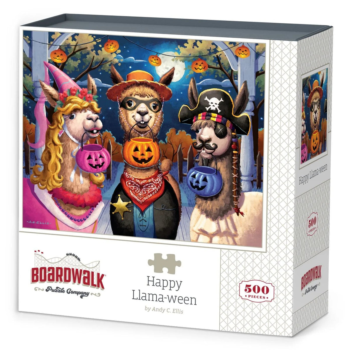 Happy Llama-ween 500 Piece Puzzle – The Puzzle Center