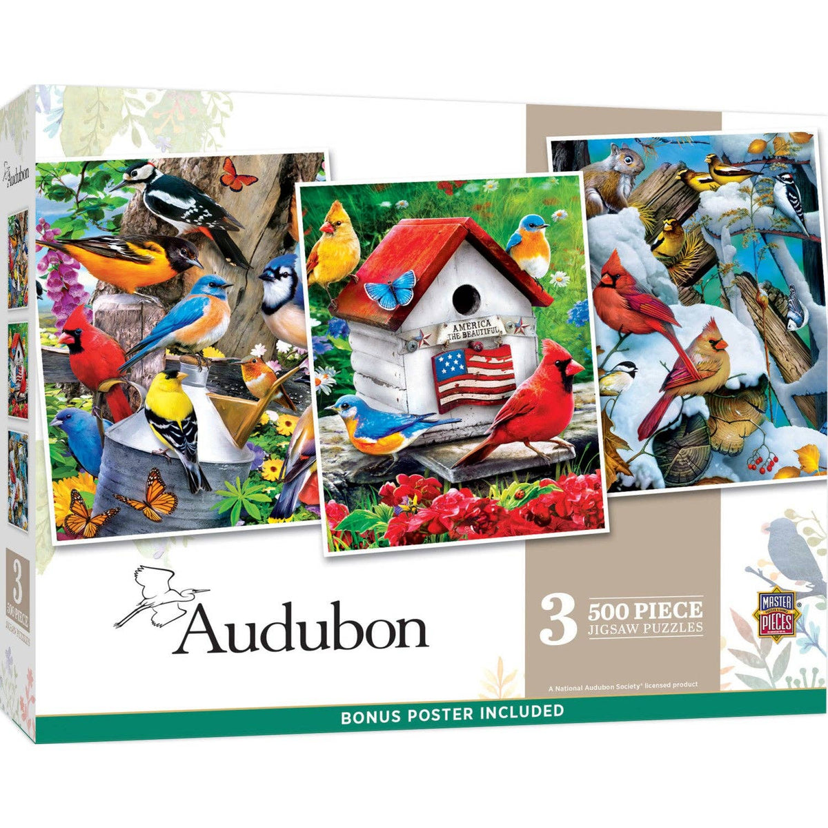 Audubon Songbird Jigsaw Puzzle 3-Pack – The Puzzle Center