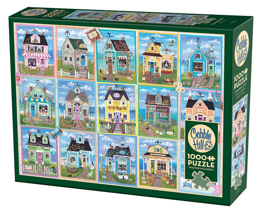 Seaside Shops 1000 Pc Puzzle by Kim Leo – The Puzzle Center