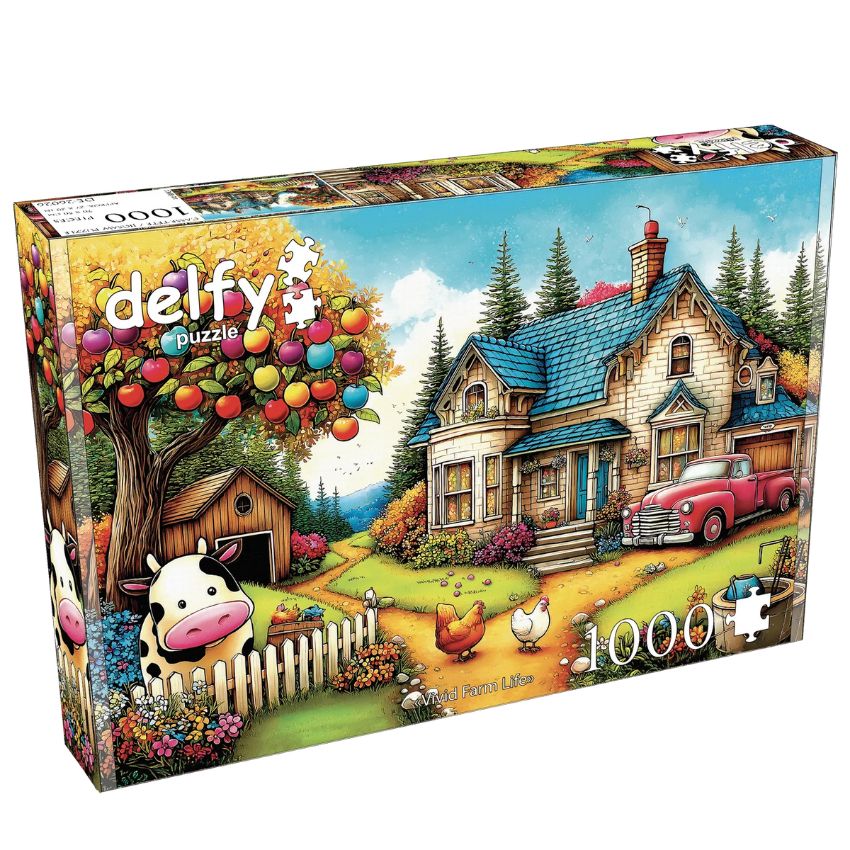 Vivid Farm Life 1000 Piece Puzzle | Delfy – The Puzzle Center